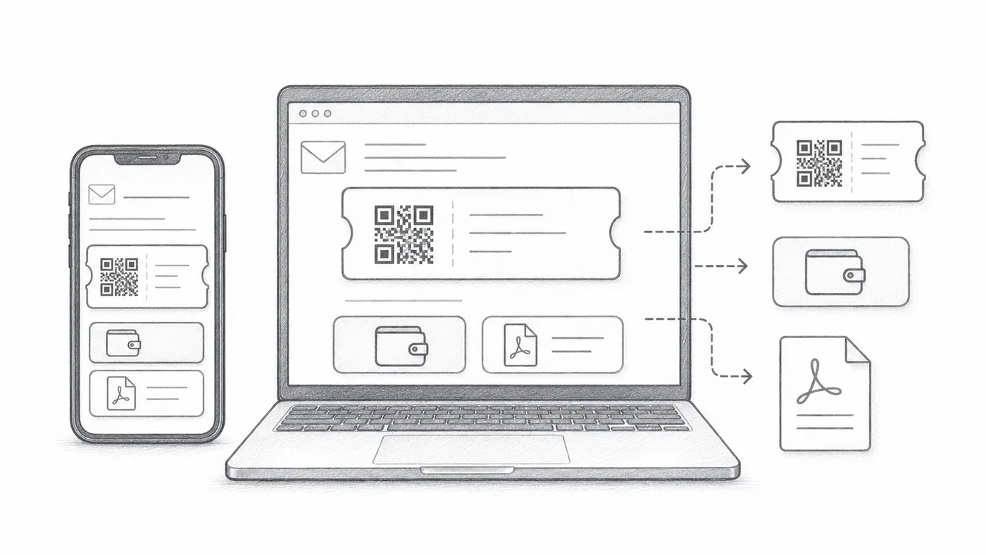 Ticket email display options | QR Code Ticket Docs